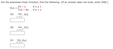 Solved For The Piecewise Linear Function Find The