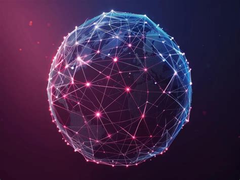 Abstract 3d Rendering Of A Glowing Globe With Connected Lines And Points Premium Ai Generated