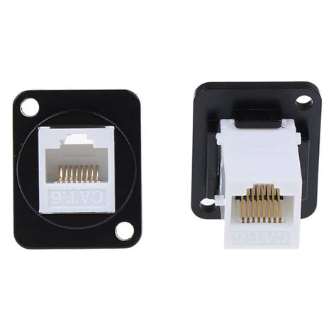 Rj45 Network Connector Metal Panel Socket D Type Zinc Alloy Mounting Cat6 Sfp 8 00 Picclick Au