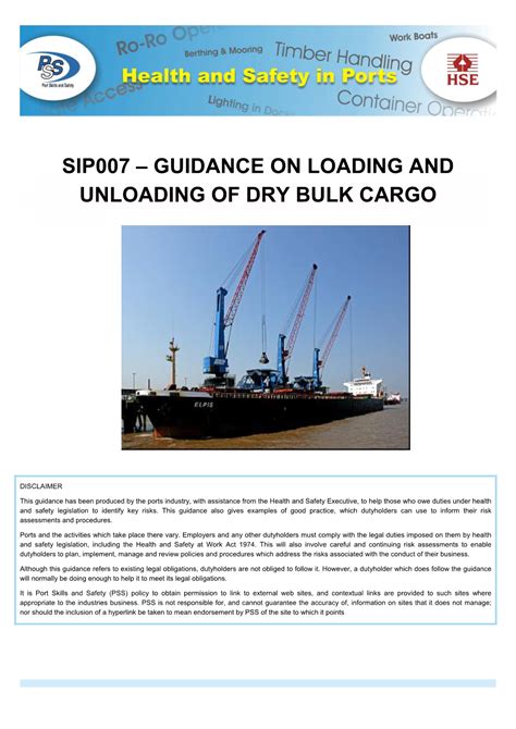 Guidance On Loading And Unloading Of Dry Bulk Cargo DocsLib