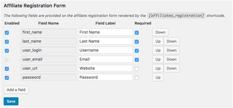 Creating Affiliate Registration Forms Itthinx Documentation