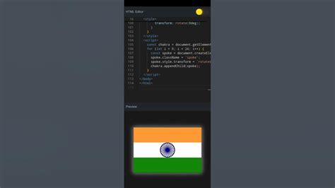 🇮🇳 Indian Tricolor Flag Animation Code With Html Css And Js Republicday India Coding Youtube