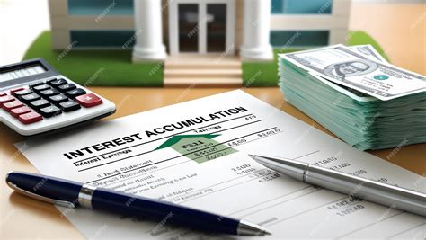 Premium Photo Bank Statement Labeled Interest Accumulation With A