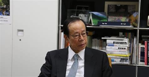 한일관계 의견 피력하는 후쿠다 전 일본 총리