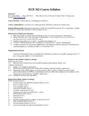 Master Embedded Systems ECE 362 Course Overview And Labs Course Hero