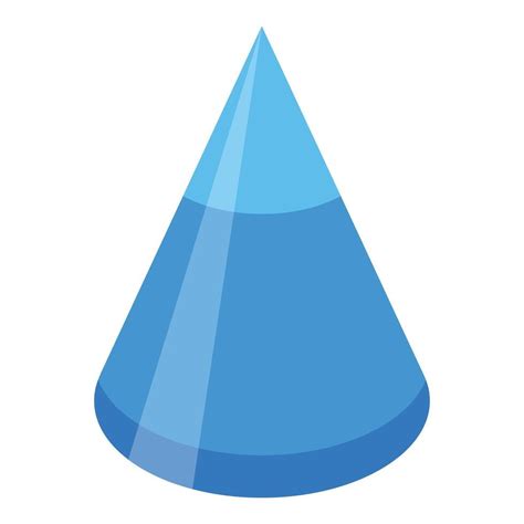 Blue Geometric Cone Representing Data Analysis And Visualization
