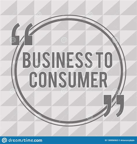 Word Writing Text Business To Consumer Business Concept For Direct Transaction Between A