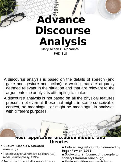 Advance Discourse Analysis Theories Methods Approaches Pdf Discourse Linguistics