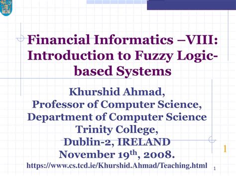 Ppt Financial Informatics Viii Introduction To Fuzzy Logic Based