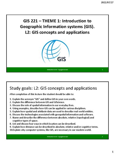 2022 L2 Gis221 Intro To Gis Part1 Gis 221 Theme 1 Introduction To
