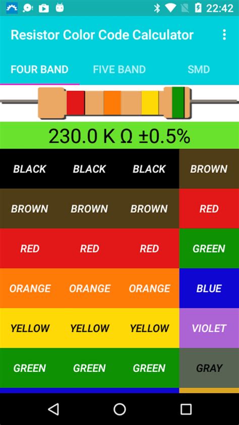 resistor codes calculator resistor color code calculator apps on