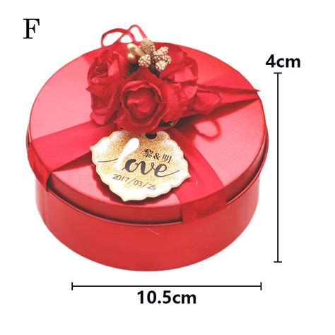 Golden Red Empty Tin Box Metal Tin Jars Wedding Ca Vicedeal