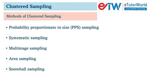 Clustered Sampling Etutorworld
