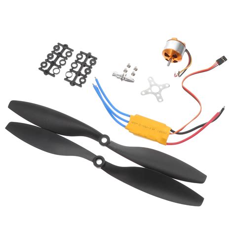 Mlins Motor Kit Remote Control Night Light Gear Controller Brushless Turbofan Black