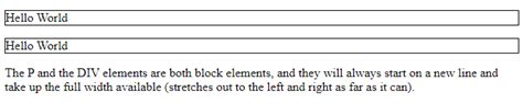 HTML Block And Inline Elements HELP