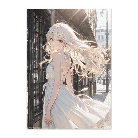 白ワンピースと街角の光に包まれた美少女ポスター Seimei2025 Booth