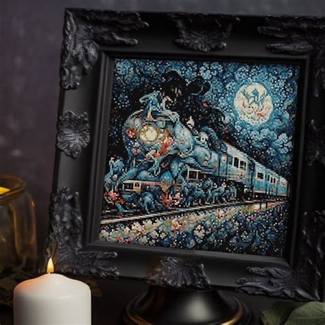 Cross Stitch Train Etsy