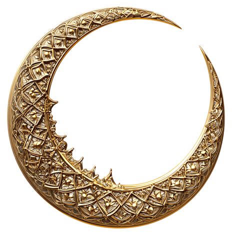 화려한 아랍어 패턴을 가진 고급스러운 황금 초승달 황금 초승달 이슬람 장식 라마단 장식 Png 일러스트 및 이미지 에 대한 무료 다운로드 Pngtree