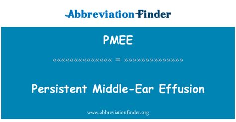 Pmee Significa Persistente Efusión Del Oído Medio Persistent Middle
