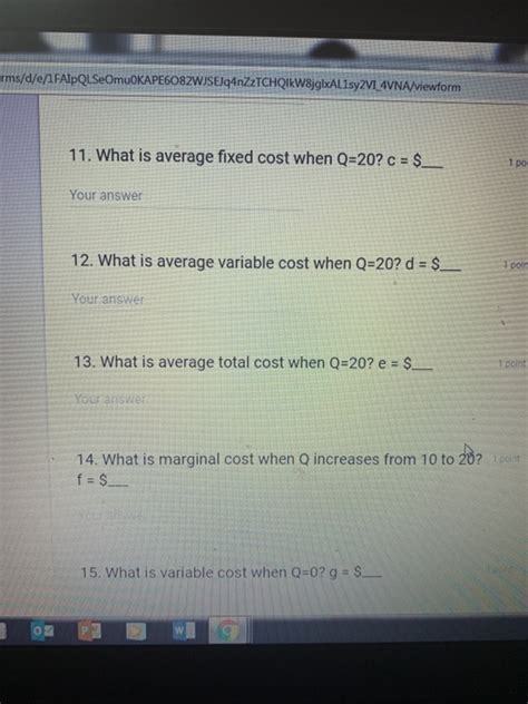 solved 5 if output increases what happens to fixed cost in
