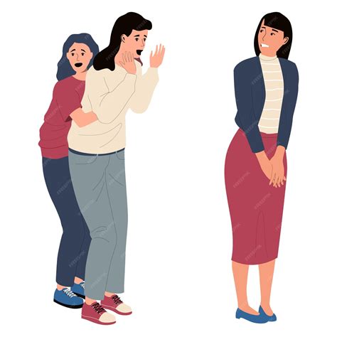 Premium Vector Scared People Frightened Women Negative Emotion Expression Worried Female