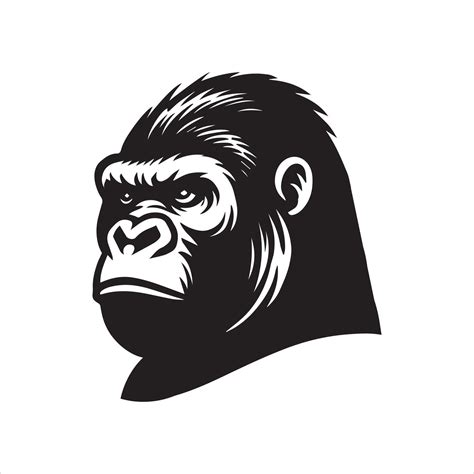 Fun Gorilla Face Silhouette Designs 52042141 Vector Art At Vecteezy