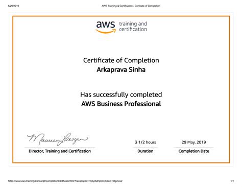 Aws Training Certification Certificate Of Completion PPT Aws Training Certification Certificate Of Completion PPT