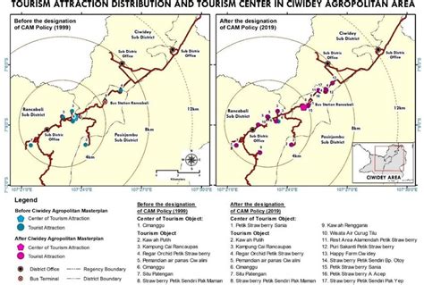 Spatial Distribution Of Tourist Attractions Before 1999 And After Download Scientific Diagram