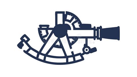 Modern Sextant Illustration Contemporary Navigation Aid Vector Design