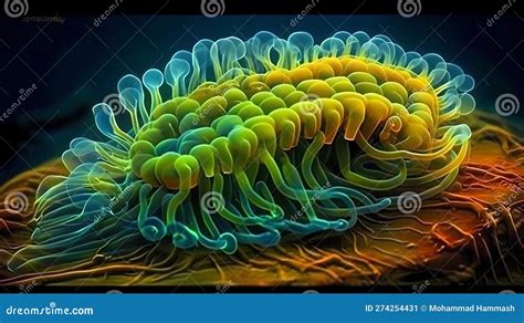 Microscopic Bacteria Made With Generative Ai Stock Illustration Illustration Of Realistic