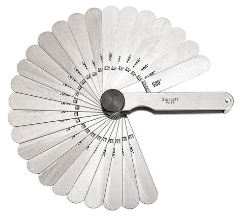 Starrett English Thickness Gage 66 26 Piece 0 0015 To 0 025
