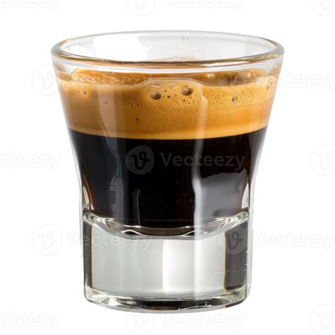 Freshly Brewed Espresso Shot With Rich Crema In Clear Glass 59654825 Png