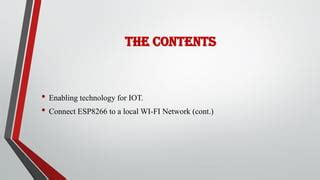 IOT NodeMCU NodeMCU Connection To Internet PPT