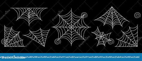 Spider Web Set Stock Illustration Illustration Of Background 257162372