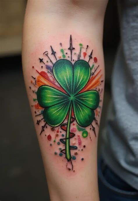 30 Realistic Four Leaf Clover Tattoo Inspirations For Luck Tattoo Radar