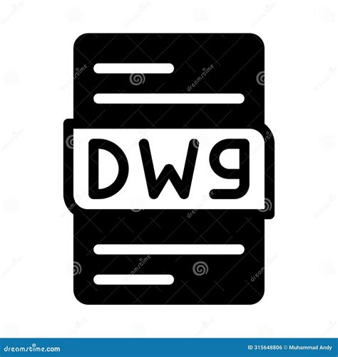 Dwg Format File Type Icons Document Extension Symbol Icon With A Black Fill Outline Design