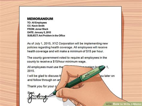 How To Write A Memo With Pictures Wikihow