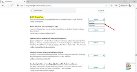 How To Enable Disable Sleeping Tabs In Microsoft Edge Chromium