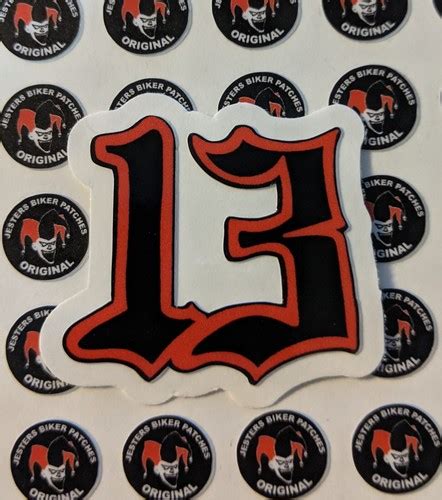 Number 13 Red And Black 13 Sticker 150 Inch Small Ebay