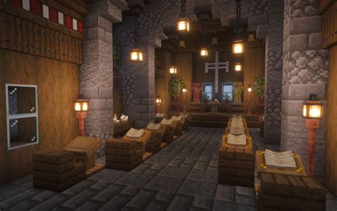 Medieval Church Fully Decorated Interior Minecraft House And Shop