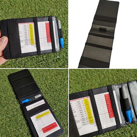 Custom Scorecard Holder Black With Gold Engraving Golf Ts Direct Uk