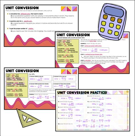 Science Skills Unit Conversion Factor Label Method Notes And Practice Made By Teachers