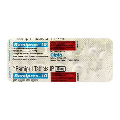Ramipril Tablets 10 Mg At Rs 750 Box Ram Nagar Extention Jaipur Id 2853704337030