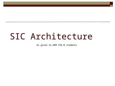 Ppt Sic Architecture Dokumentips
