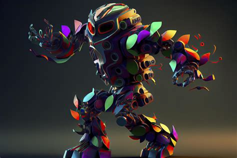 dancing robot this colorful robot is dancing to the generative ai