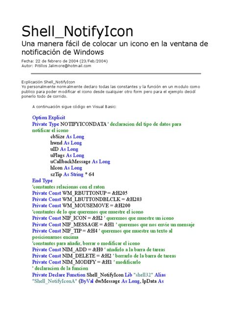Shell Notifyicon Pdf Ingeniería Informática Desarrollo De Software