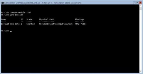 deploy iis on windows nano server 2016 container microsoft geek