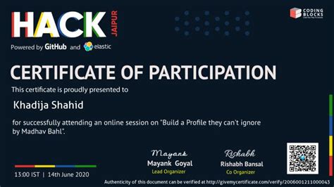 Khadija Shahid On Linkedin Hackjaipur Github Hackathon
