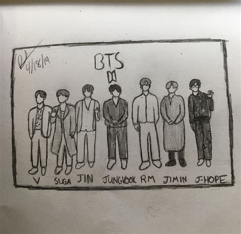 How To Draw The Bts Members