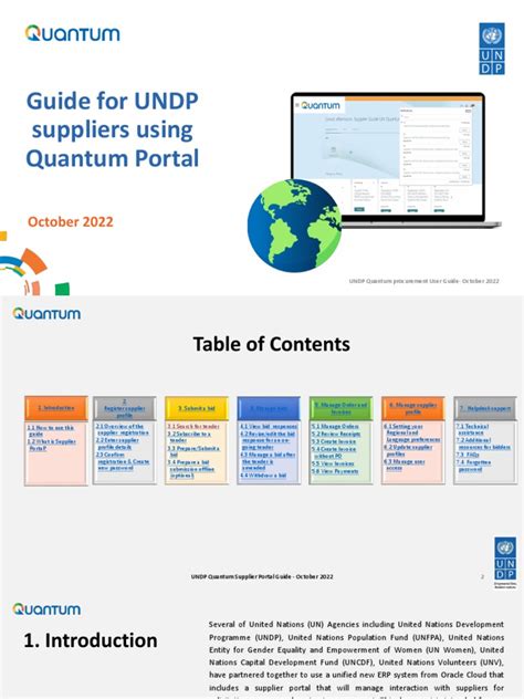 Undp Quantum User Guide For Suppliers October Edition Pdf Pdf Login